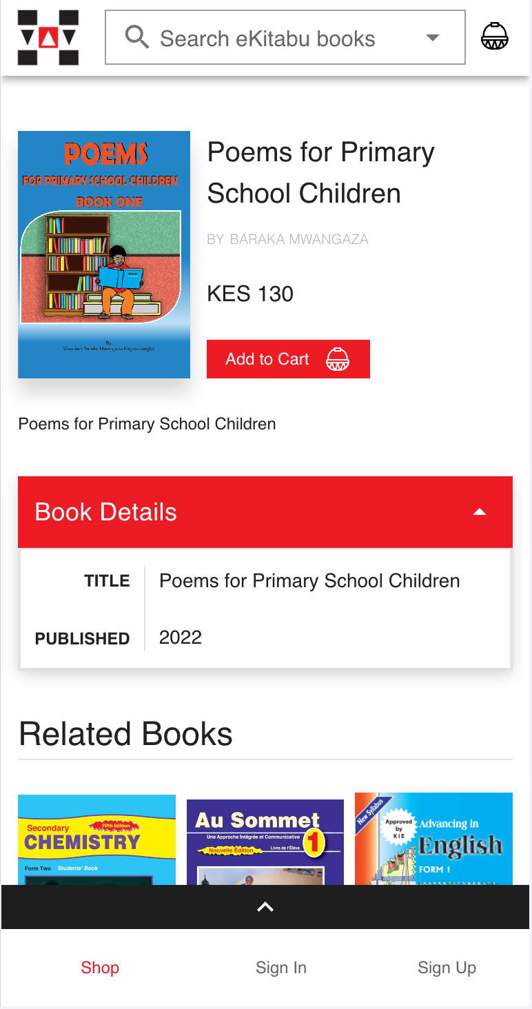 To buy a book - add it to your cart